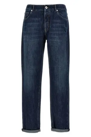 BRUNELLO CUCINELLI Logo Embroidery Jeans