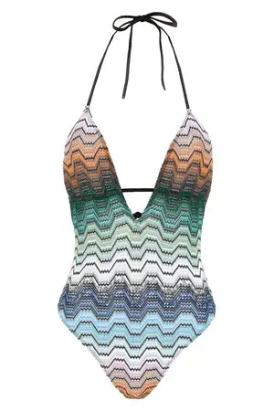Missoni Greek Pattern One-piece Swimsuit