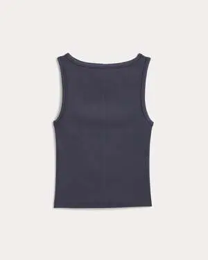 Everlane Effortless Rib Boatneck Tank Top - Graystone