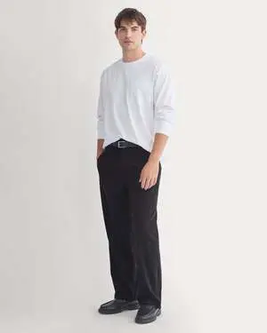 Everlane Relaxed Pinwale Corduroy Trouser - Black