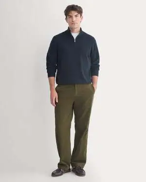 Everlane Relaxed Pinwale Corduroy Trouser - Olive Night