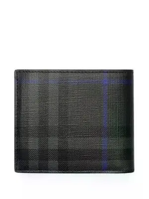 Burberry City Check Bifold Coin Wallet - Black