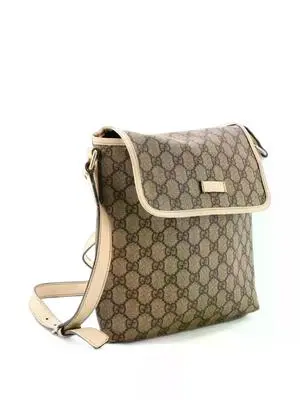 Gucci Flap Messenger Gg Coated Canvas Small Crossbody Bag