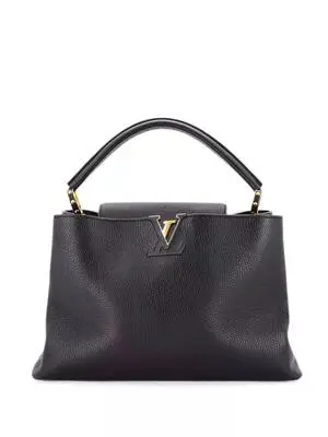 LOUIS VUITTON Capucines Bag Leather Mm Satchel