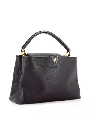 LOUIS VUITTON Capucines Bag Leather Mm Satchel