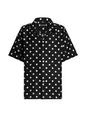 Dolce & Gabbana Polka Dot-print Silk Twill Shirt