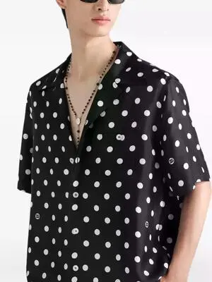 Dolce & Gabbana Polka Dot-print Silk Twill Shirt