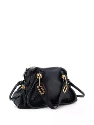 Chloé Paraty Top Handle Bag Leather Medium Satchel - Black