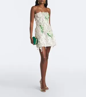 LEO LIN Roselle Embellished Lace Bustier Dress