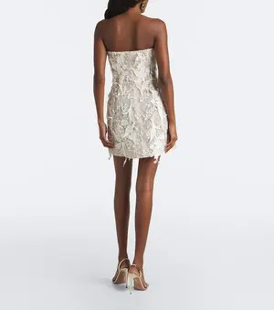 LEO LIN Roselle Embellished Lace Bustier Dress