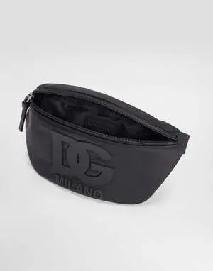 Dolce & Gabbana Nylon Waist Bag With Dg Rubber Patch