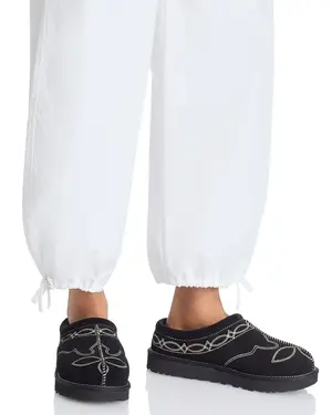 UGG Tasman Western Suede Slippers - Black