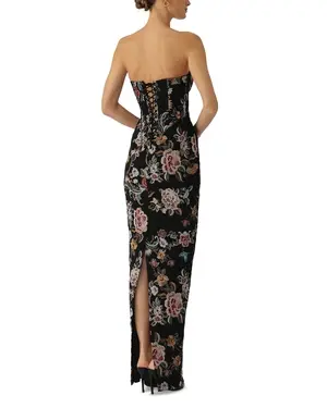 SAU LEE Strapless Corset Gown