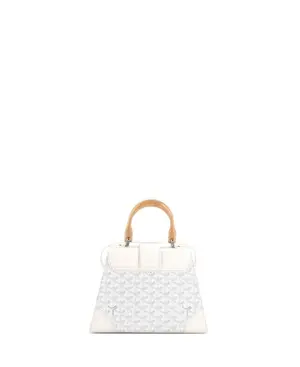 Goyard Pm Saigon Top Handle Bag Coated Canvas With Leather