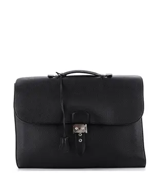 Hermès 41 Sac A Depeches Bag Togo - Black
