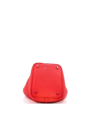 Hermès Mm Picotin Lock Bag Clemence - Red