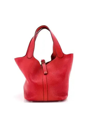 Hermès Mm Picotin Lock Bag Clemence - Red