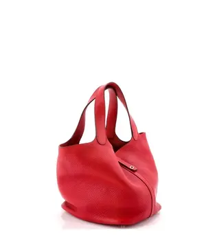 Hermès Mm Picotin Lock Bag Clemence - Red