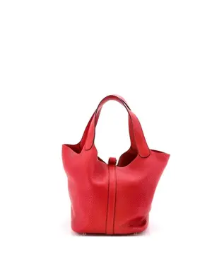 Hermès Mm Picotin Lock Bag Clemence - Red