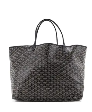 Goyard Gm Saint Louis Tote Coated Canvas - Black