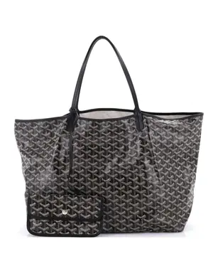 Goyard Gm Saint Louis Tote Coated Canvas - Black