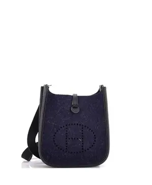 Hermès Tpm Evelyne Bag Gen Iii Felt - Blue