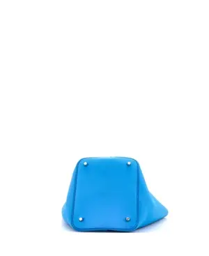 Hermès Mm Picotin Lock Bag Clemence - Blue