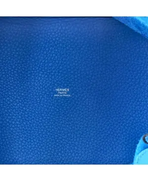 Hermès Mm Picotin Lock Bag Clemence - Blue