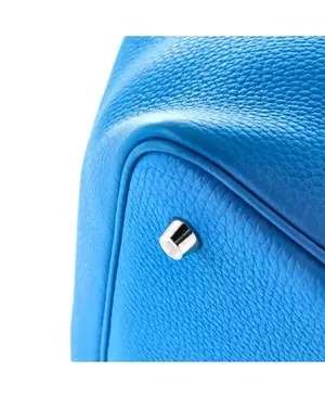 Hermès Mm Picotin Lock Bag Clemence - Blue