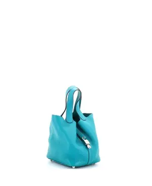 Hermès Pm Picotin Lock Bag Clemence - Blue