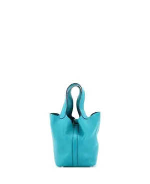 Hermès Pm Picotin Lock Bag Clemence - Blue