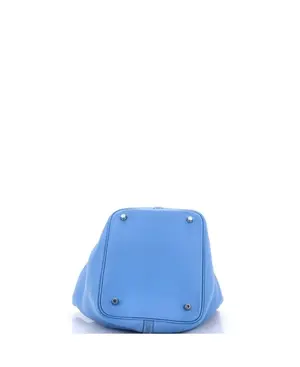 Hermès Mm Picotin Lock Bag Clemence - Blue