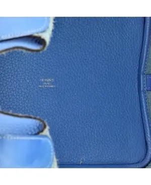 Hermès Mm Picotin Lock Bag Clemence - Blue
