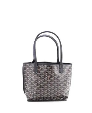 Goyard Mini Anjou Reversible Tote Coated Canvas - Black