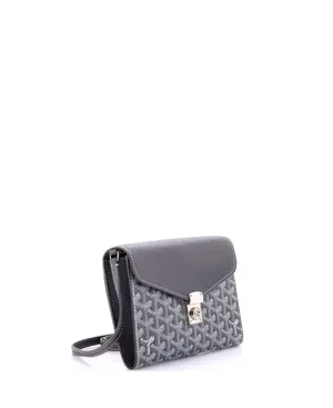 Goyard Chypre Wallet On Strap Coated Canvas With Leather