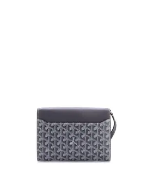 Goyard Chypre Wallet On Strap Coated Canvas With Leather