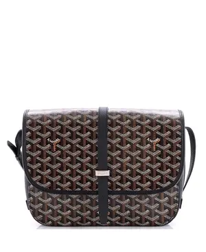 Goyard Mm Belvedere Ii Messenger Bag Coated Canvas - Black