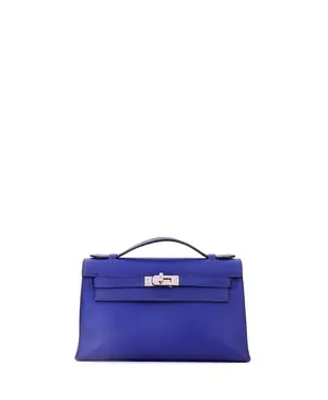 Hermès Kelly Pochette Swift - Blue