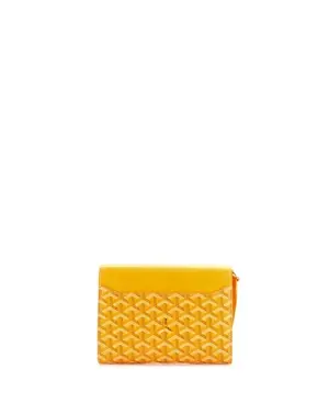 Goyard Chypre Wallet On Strap Coated Canvas With Leather