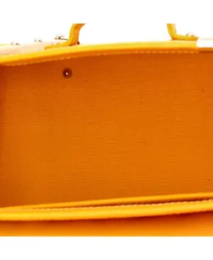 Goyard Mini Structured Saigon Top Handle Bag Coated Canvas With Leather