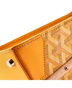 Goyard Mini Structured Saigon Top Handle Bag Coated Canvas With Leather