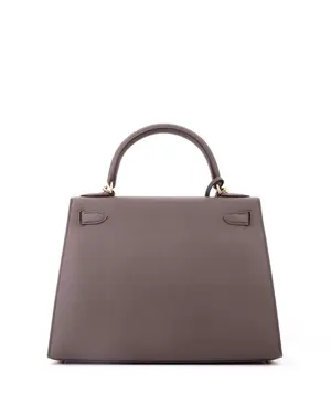 Hermès Kelly 28 Handbag Grey Epsom With Gold Hardware
