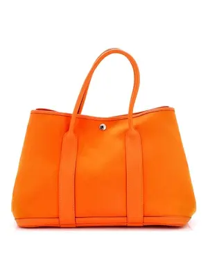 Hermès 36 Garden Party Tote Toile And Leather