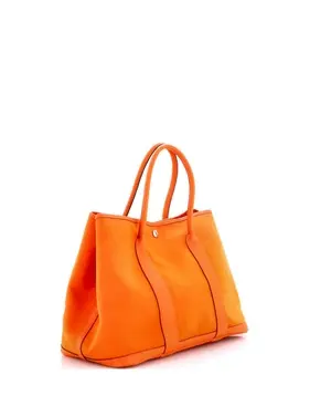 Hermès 36 Garden Party Tote Toile And Leather