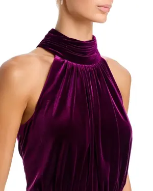Eliza J Sleeveless Mock Neck Blouson Gown