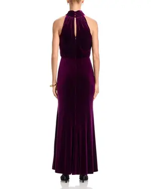 Eliza J Sleeveless Mock Neck Blouson Gown