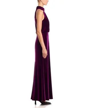 Eliza J Sleeveless Mock Neck Blouson Gown