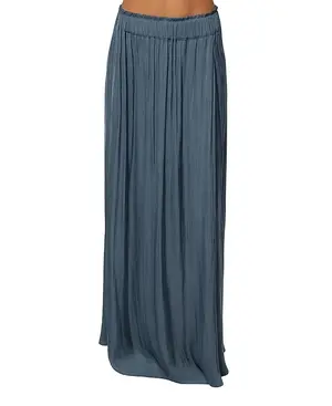JLUXLABEL River Satin Maxi Skirt - Teal