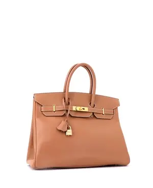 Hermès Birkin 35 Handbag Brown Courchevel With Hardware