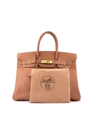 Hermès Birkin 35 Handbag Brown Courchevel With Hardware